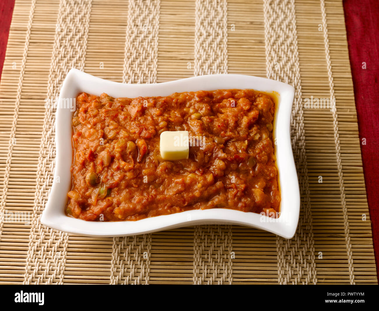 PAV BHAJI, A MIXED VEGETABLE SERVED WITH BREAD, STREET FOOD POPULAR IN ...