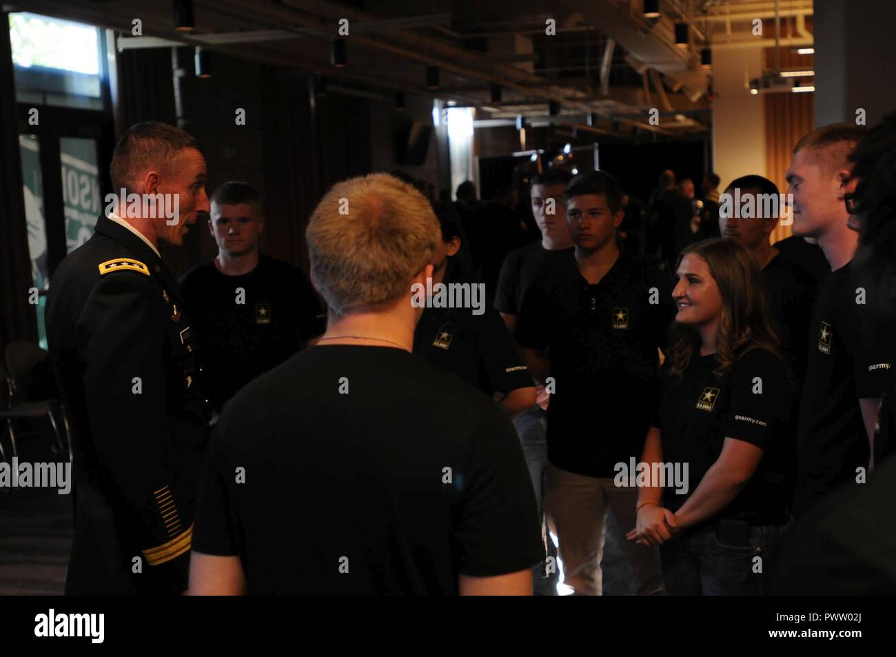 I Corps commander, Lt. Gen. Gary J. Volesky, greets future soldiers ...