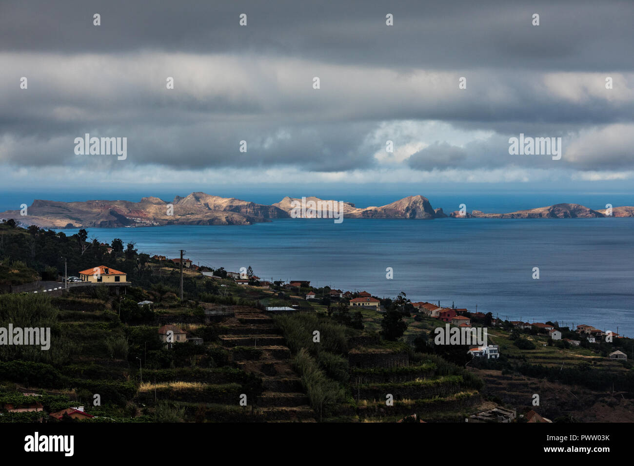 Ilhas Desertas in the east of Madeira, from left to right named Chao ...
