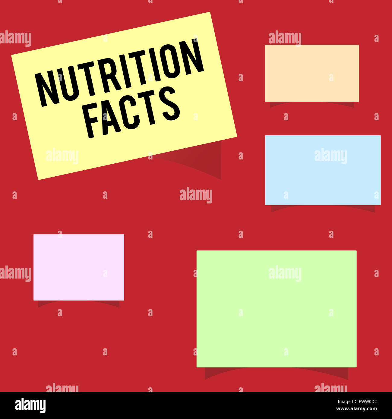 Writing note showing Nutrition Facts. Business photo showcasing ...