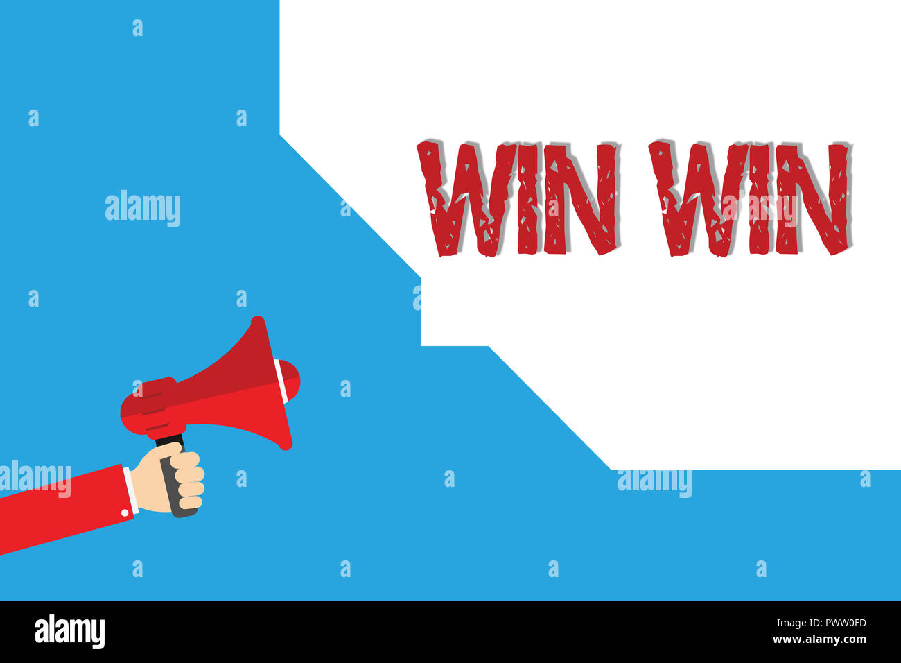 Word writing text Win Win. Business concept for Strategy for both parts ...