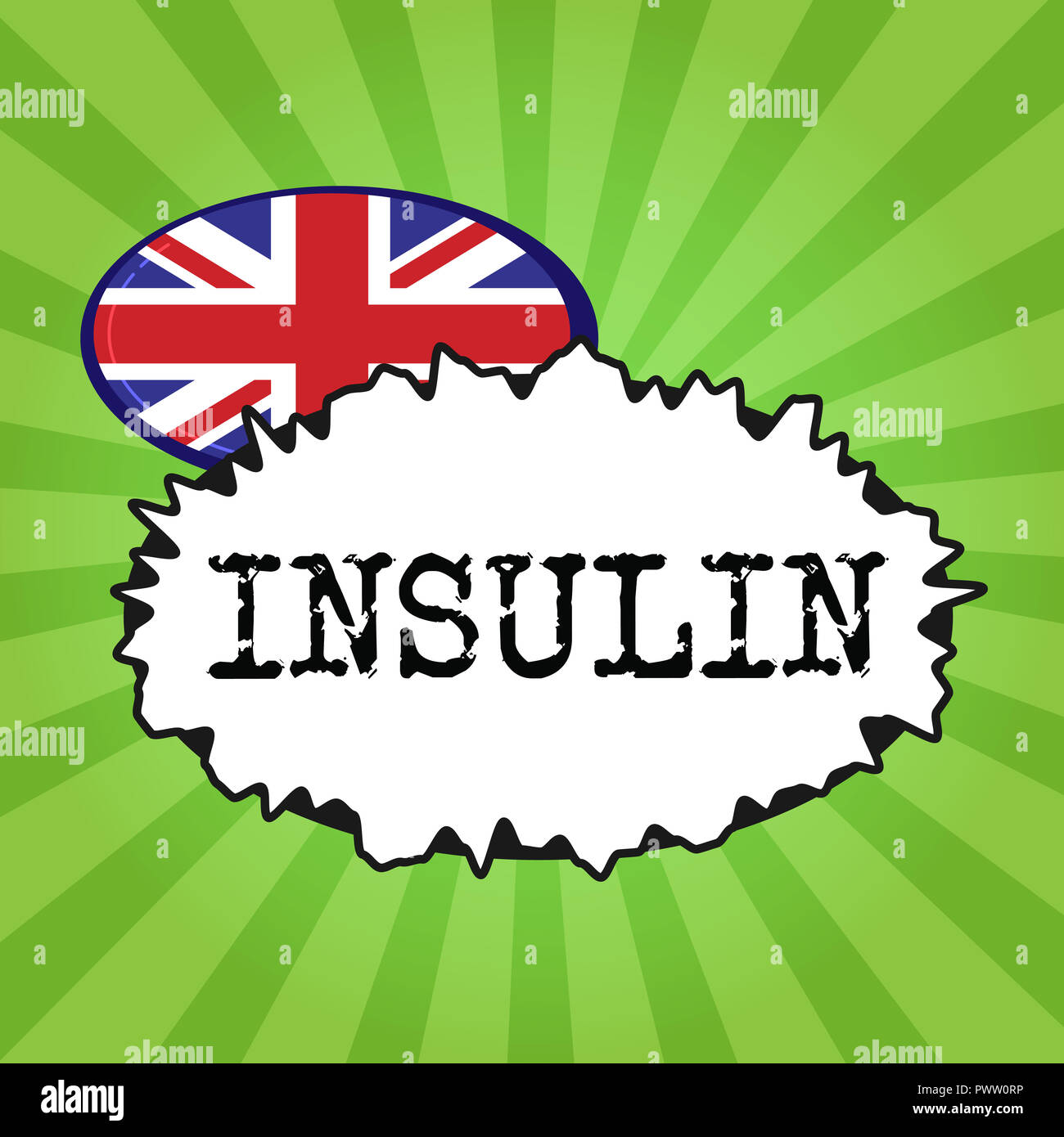 Handwriting text writing Insulin. Concept meaning Protein pancreatic ...