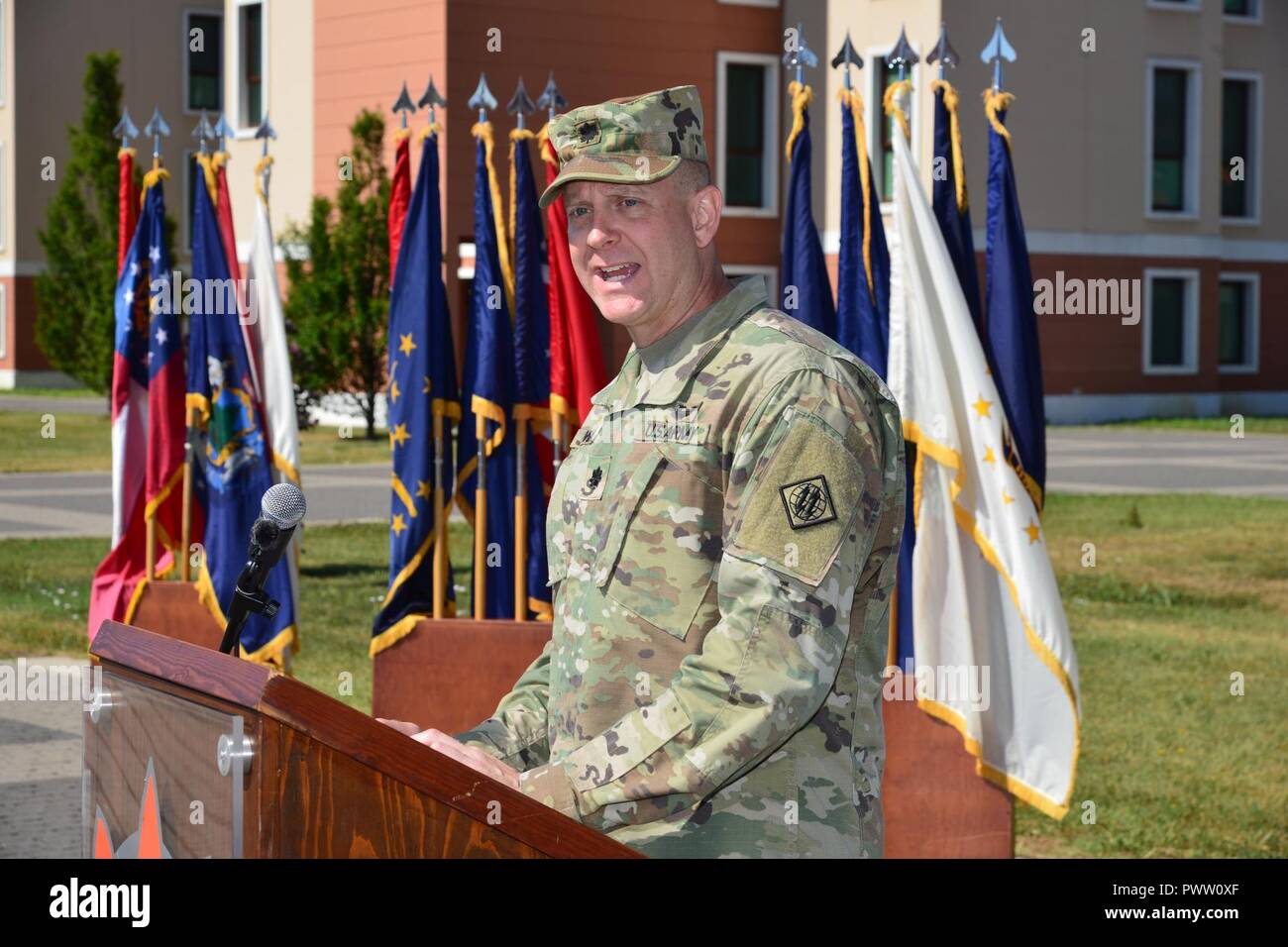 U.S. Army Lt. Col. Brent O. Skinner outgoing commander 509th Signal ...