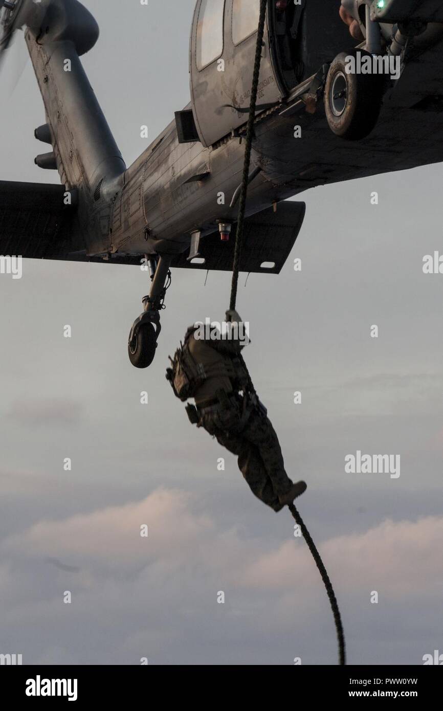 A Marine with Force Reconnaissance Platoon, Maritime Raid Force, 31st ...