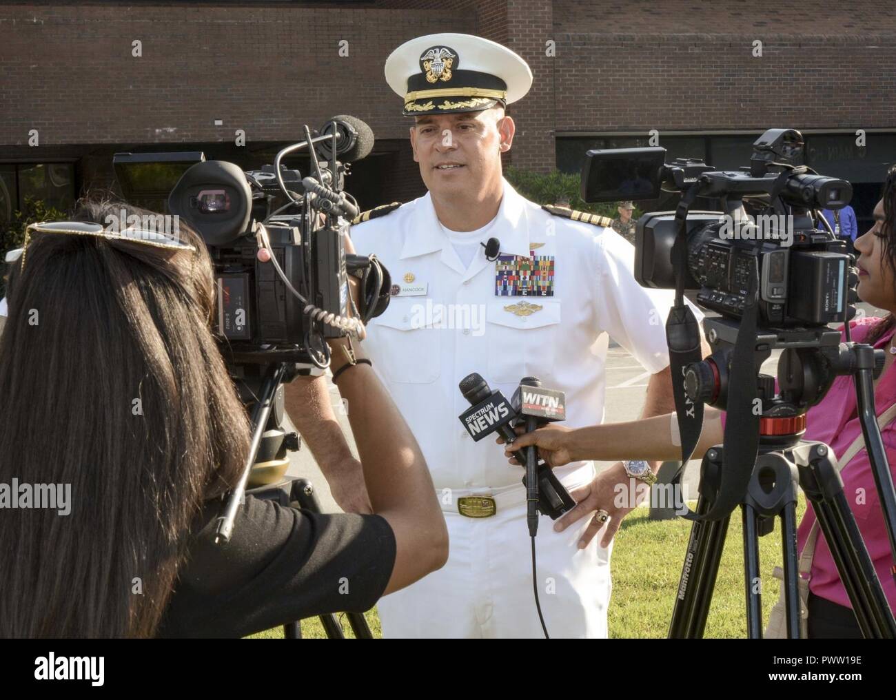 CAMP LEJEUNE, NC -- Captain Jim Hancock, commanding officer of Naval ...