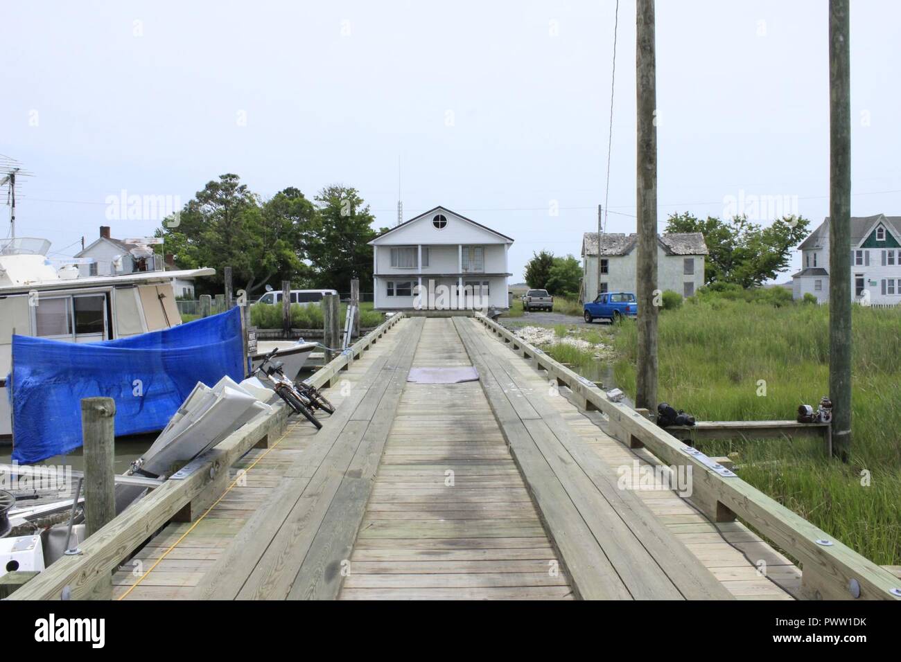 A view of Rhodes Point on Smith Island during a site visit by officials ...