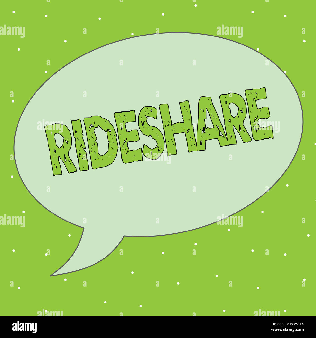 Handwriting text Rideshare. Concept meaning Sharing rides or ...