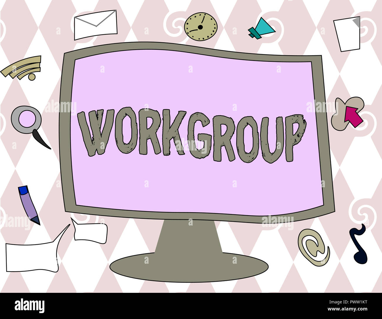 Conceptual hand writing showing Workgroup. Business photo text Group of ...