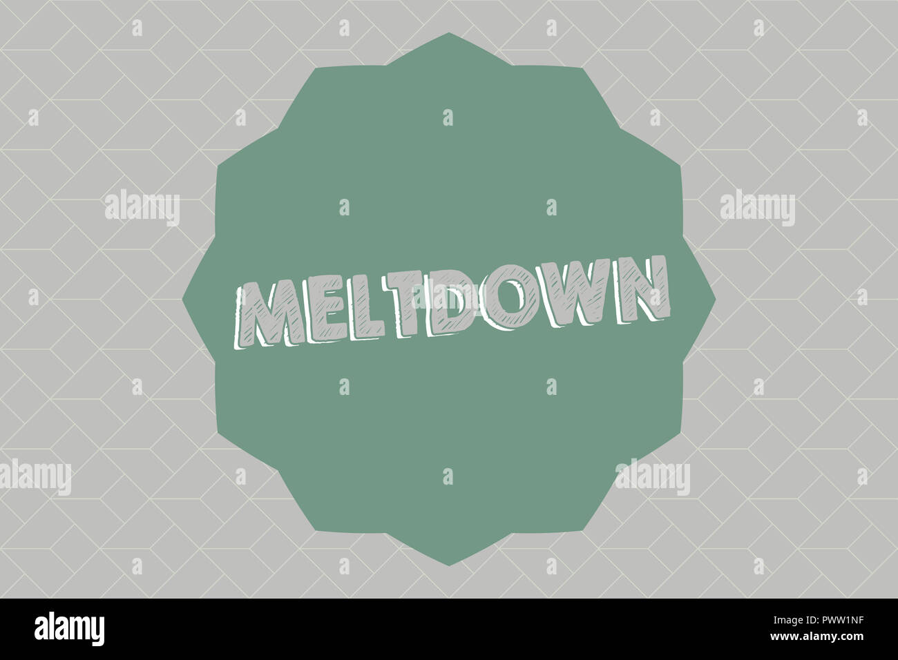 Text sign showing Meltdown. Conceptual photo disastrous collapse or ...
