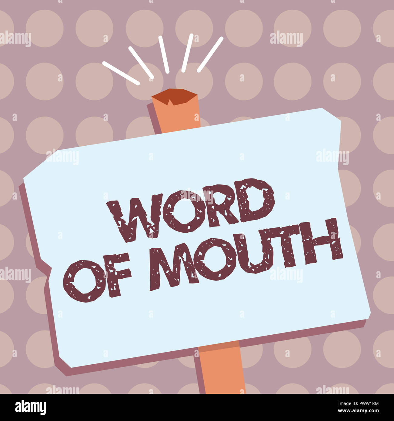 Conceptual hand writing showing Word Of Mouth. Business photo text Oral ...