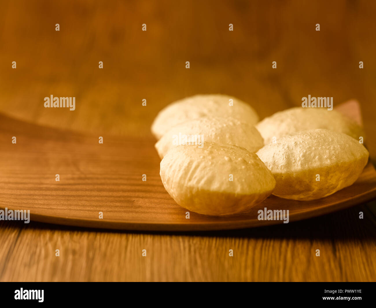 PURI, FRIED PUFFED BREAD MADE FROM WHEAT Stock Photo - Alamy