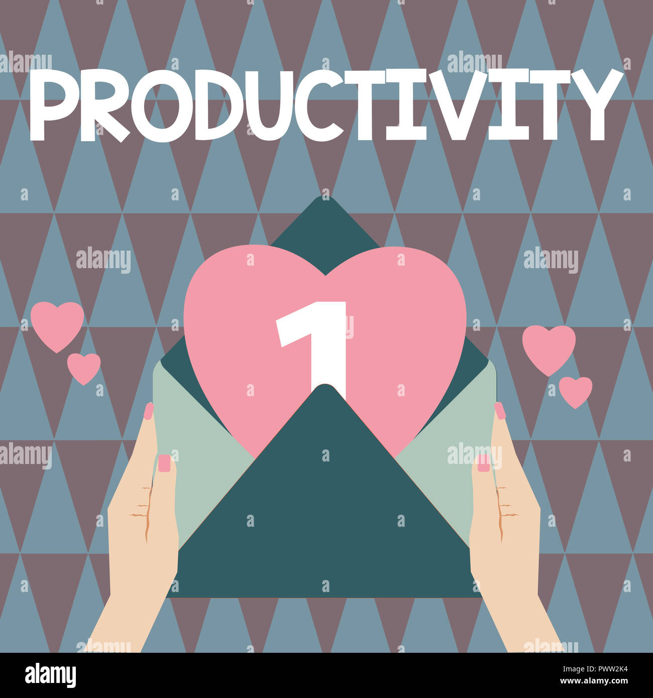 Handwriting Text Writing Productivity Concept Meaning State Or Quality Of Being Productive