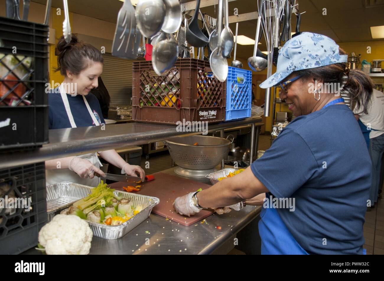 2nd Lt. Caitlyn McIntyre (left) and Tonya Shelton (right), prepare ...