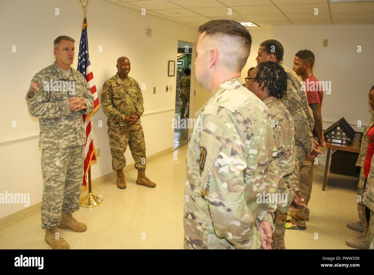Col. Todd Peterson (left), force management director and acting G-3 ...