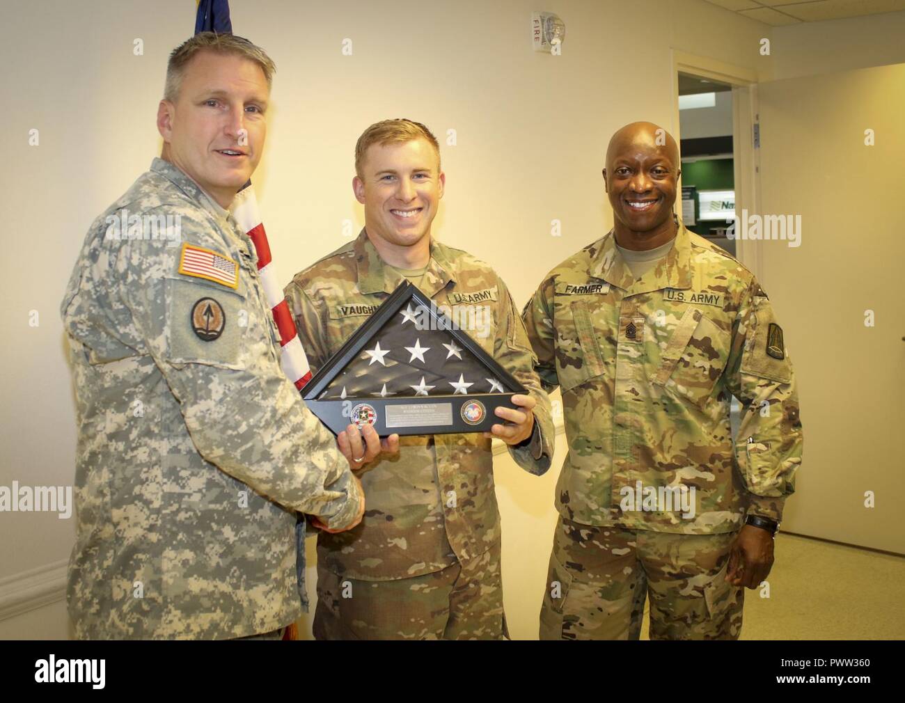 Col. Todd Peterson (left), force management director and acting G-3 ...