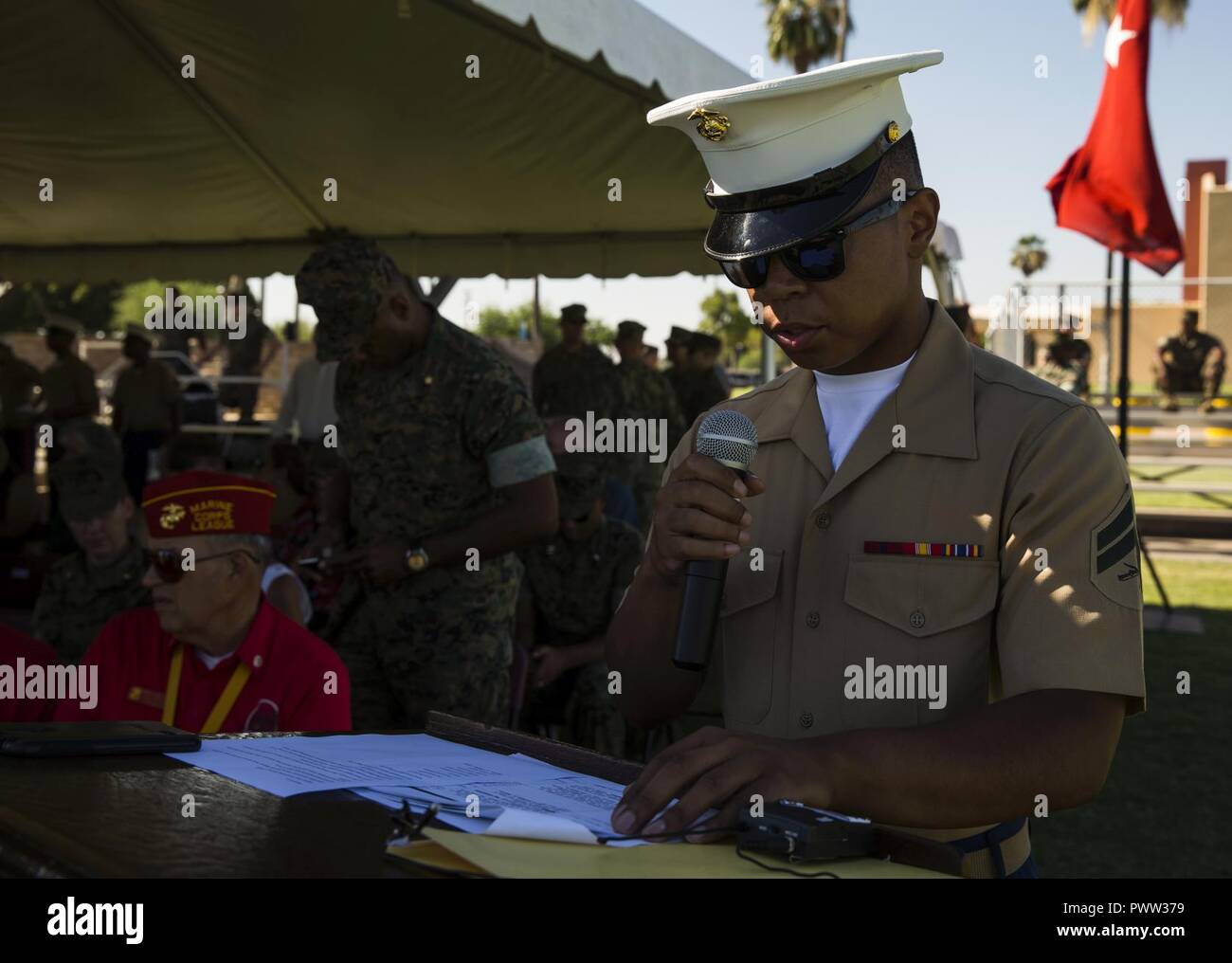 U.S. Marine Corps Cpl. Herman Nelson, a flight equipment technician ...