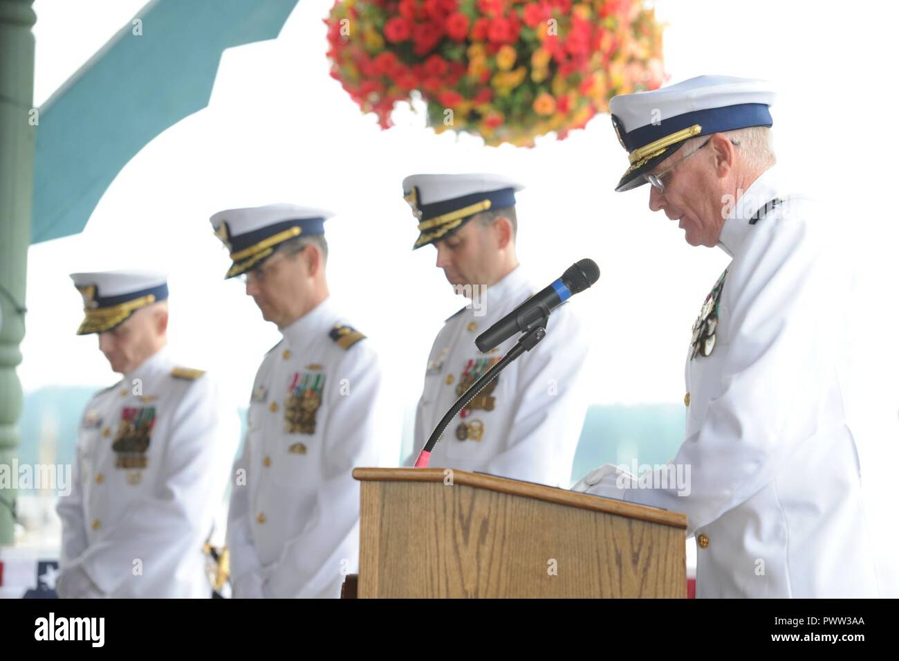 Capt. John Swanson (right), chaplain, Coast Guard Pacific Area ...