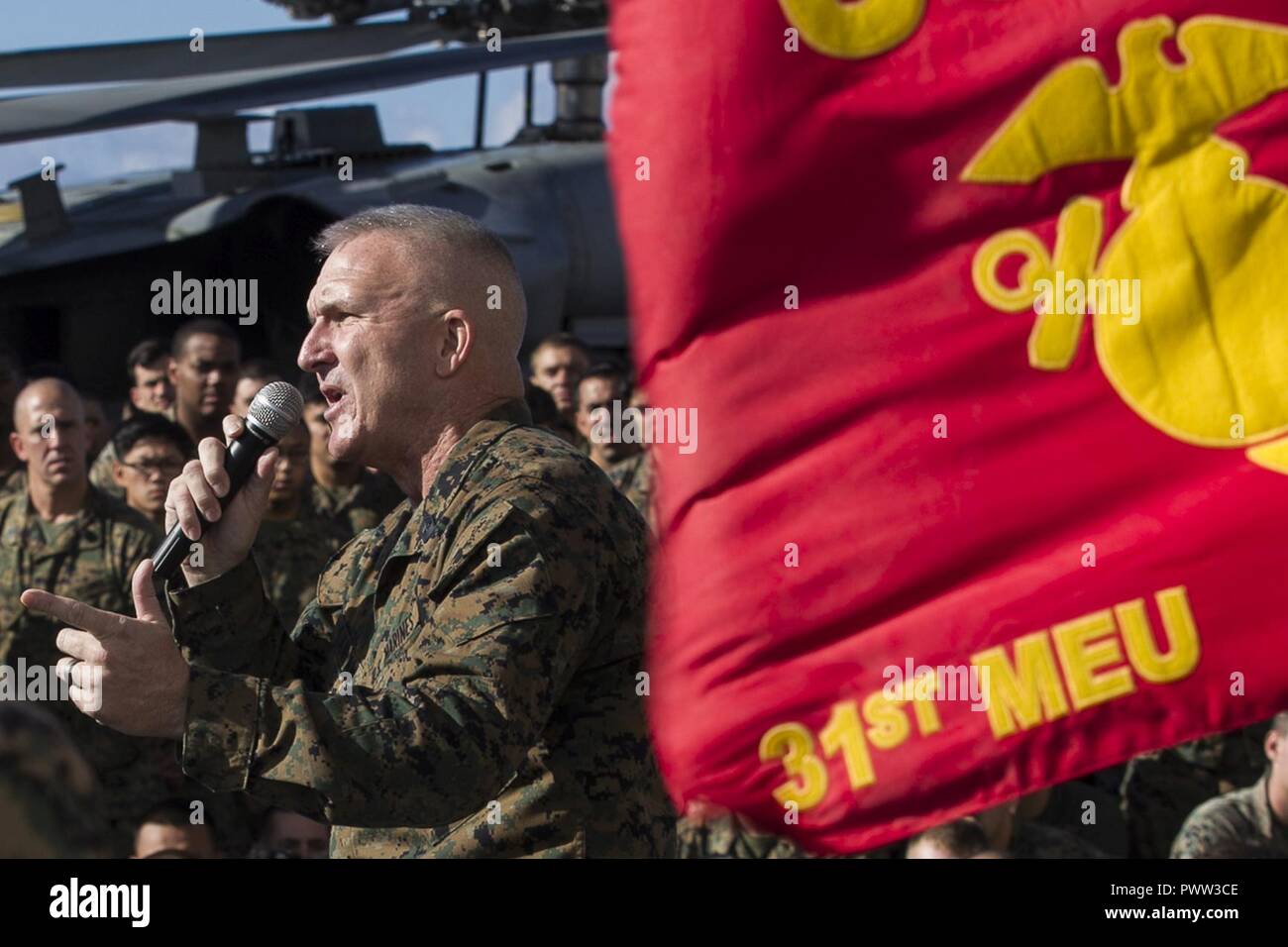 Sgt. Maj. Jim Lanham, the 31st Marine Expeditionary Unit's senior ...