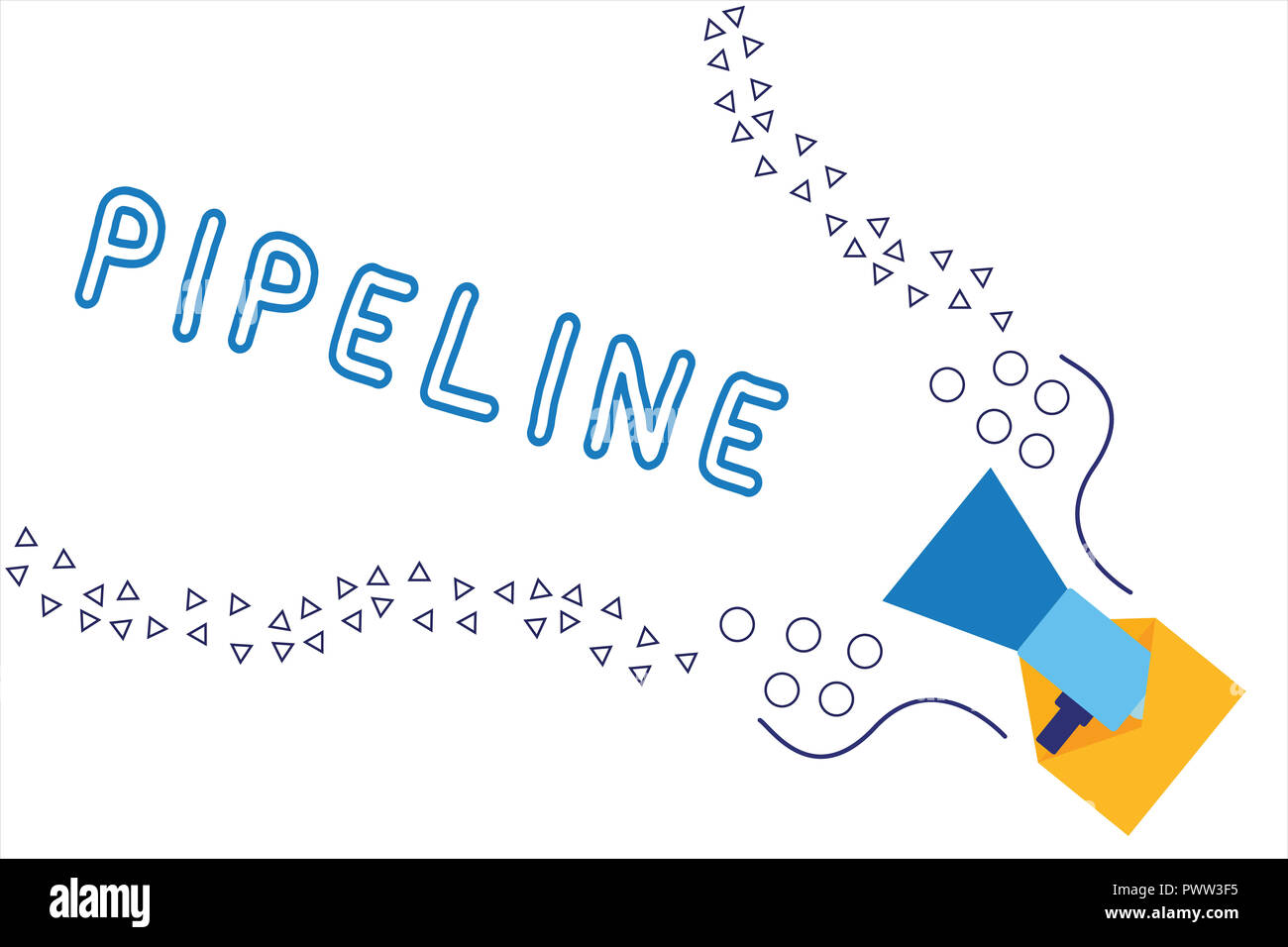 Word writing text Pipeline. Business concept for long pipe typically ...