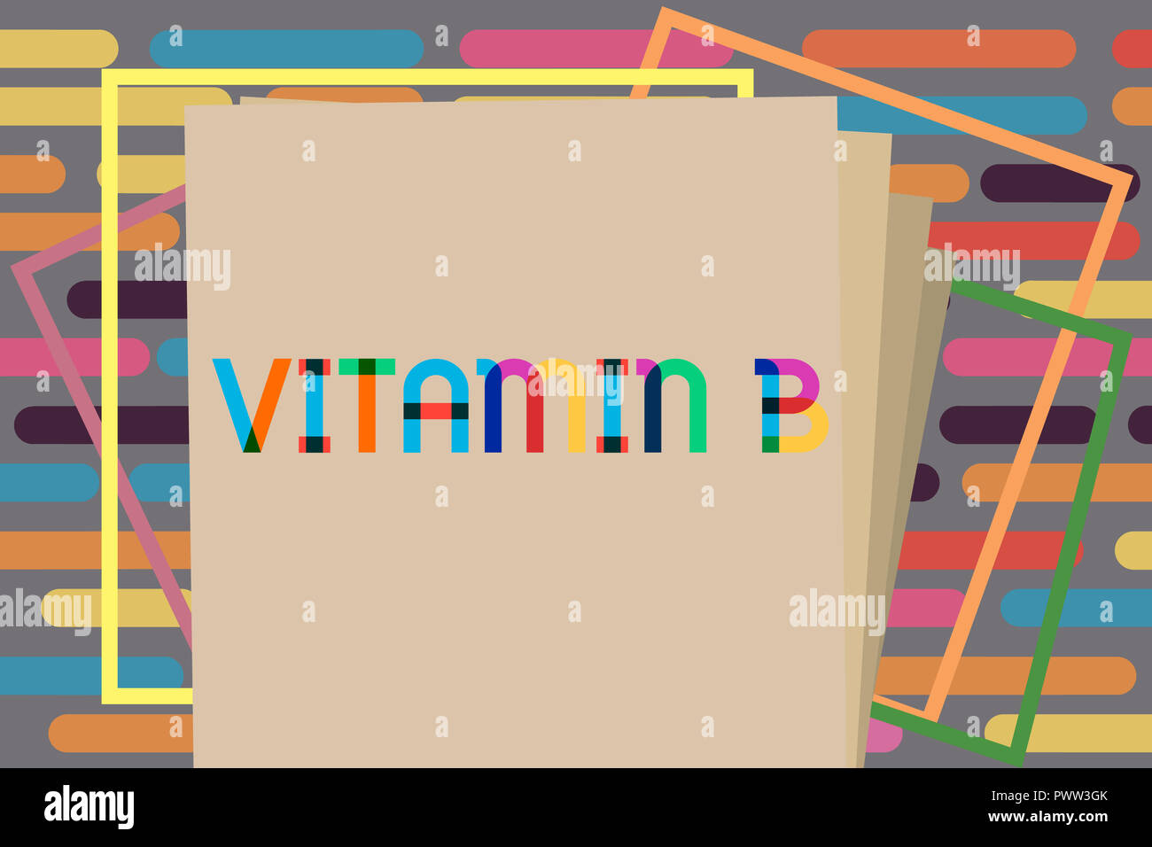 Text sign showing Vitamin B. Conceptual photo Nutrient that helps keep ...