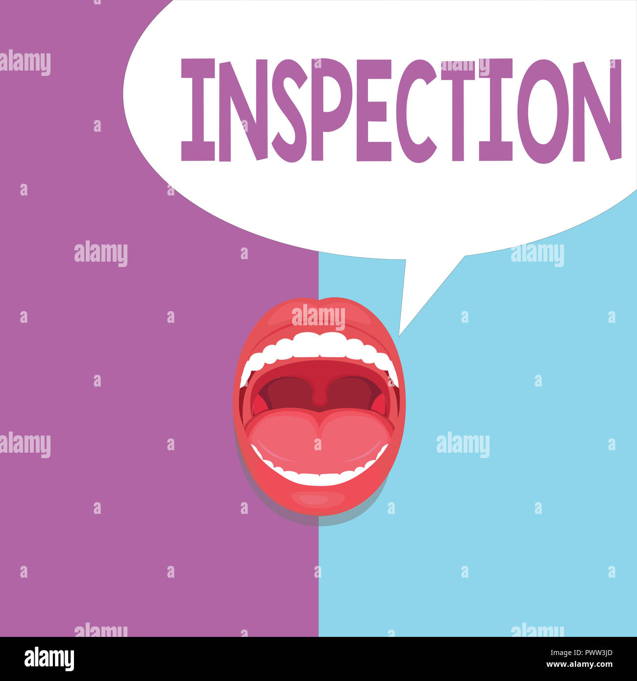 Text sign showing Inspection. Conceptual photo Careful examination or ...