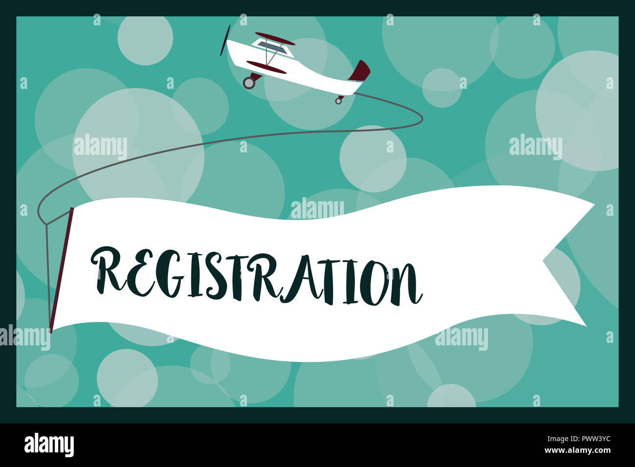 Text sign showing Registration. Conceptual photo Action or process of ...
