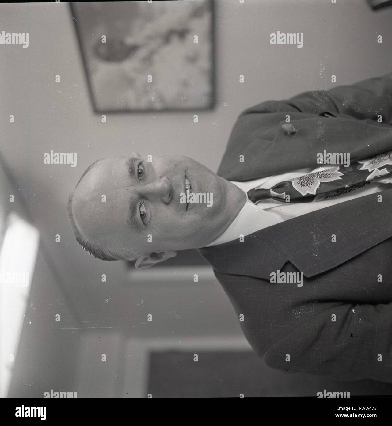 A PHOTO OF E.D.WHITE SMILING WITH A SUIT AND TIE Stock Photo - Alamy
