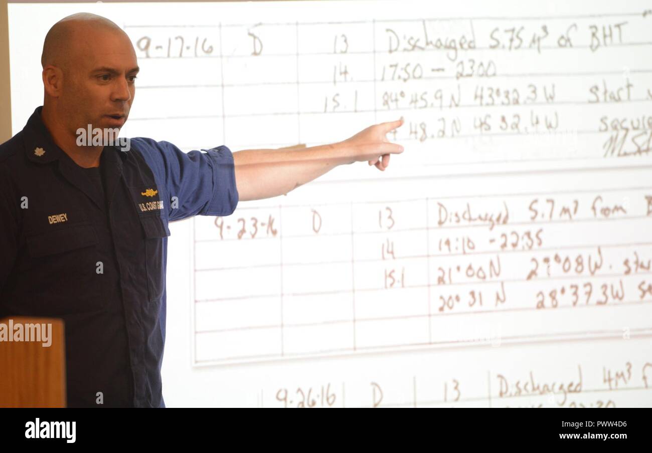 Cmdr. John Dewey, legal officer for the Coast Guard 14th District ...