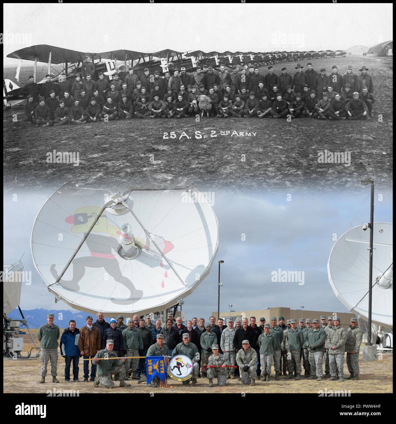Pictured is the 25th Aero Squadron from 1918 compared to the 25th Space ...