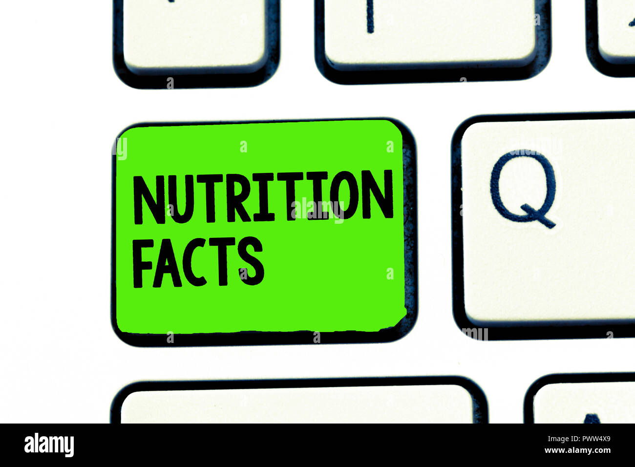 Conceptual hand writing showing Nutrition Facts. Business photo text ...