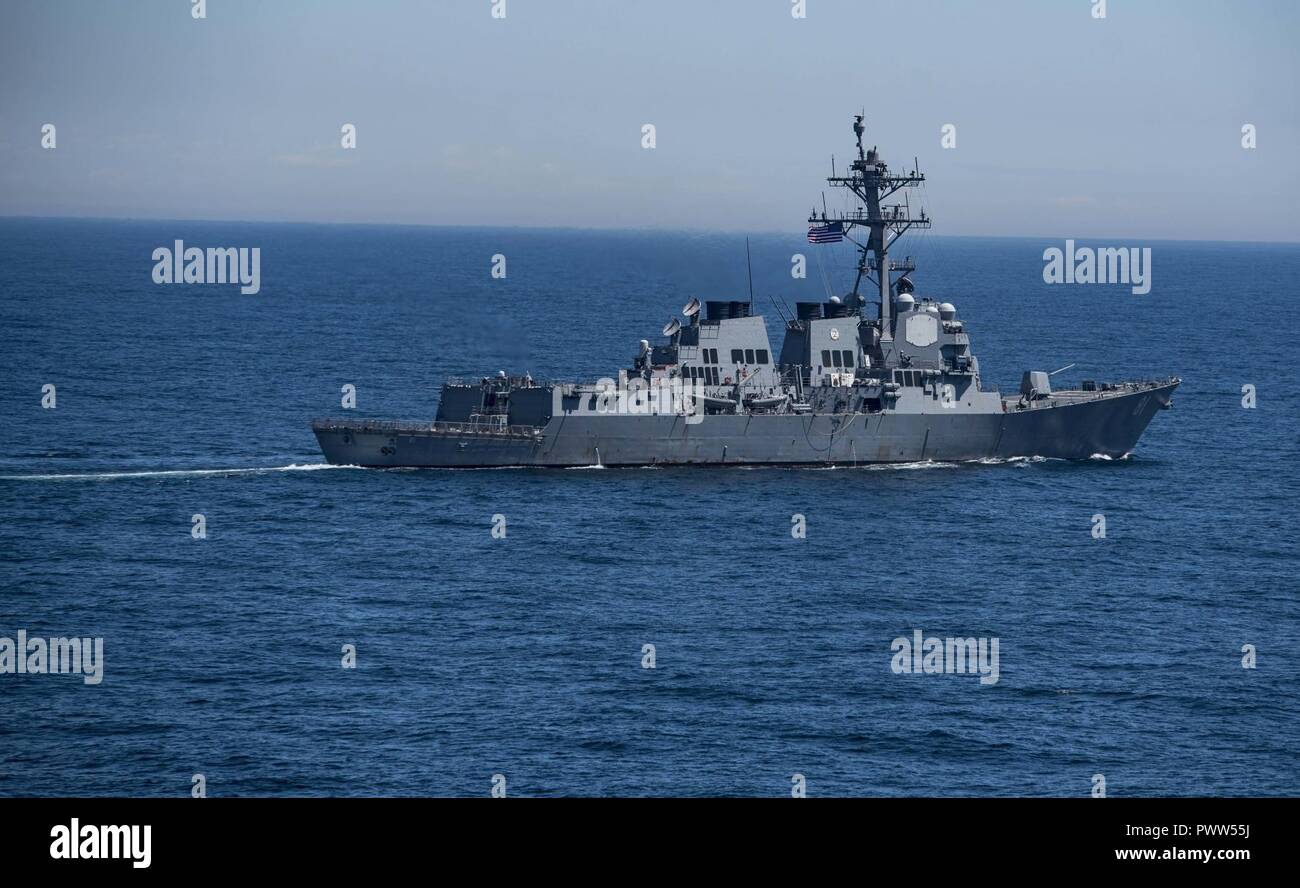ATLANTIC OCEAN (June 27, 2017) The guided-missile destroyer USS Winston ...