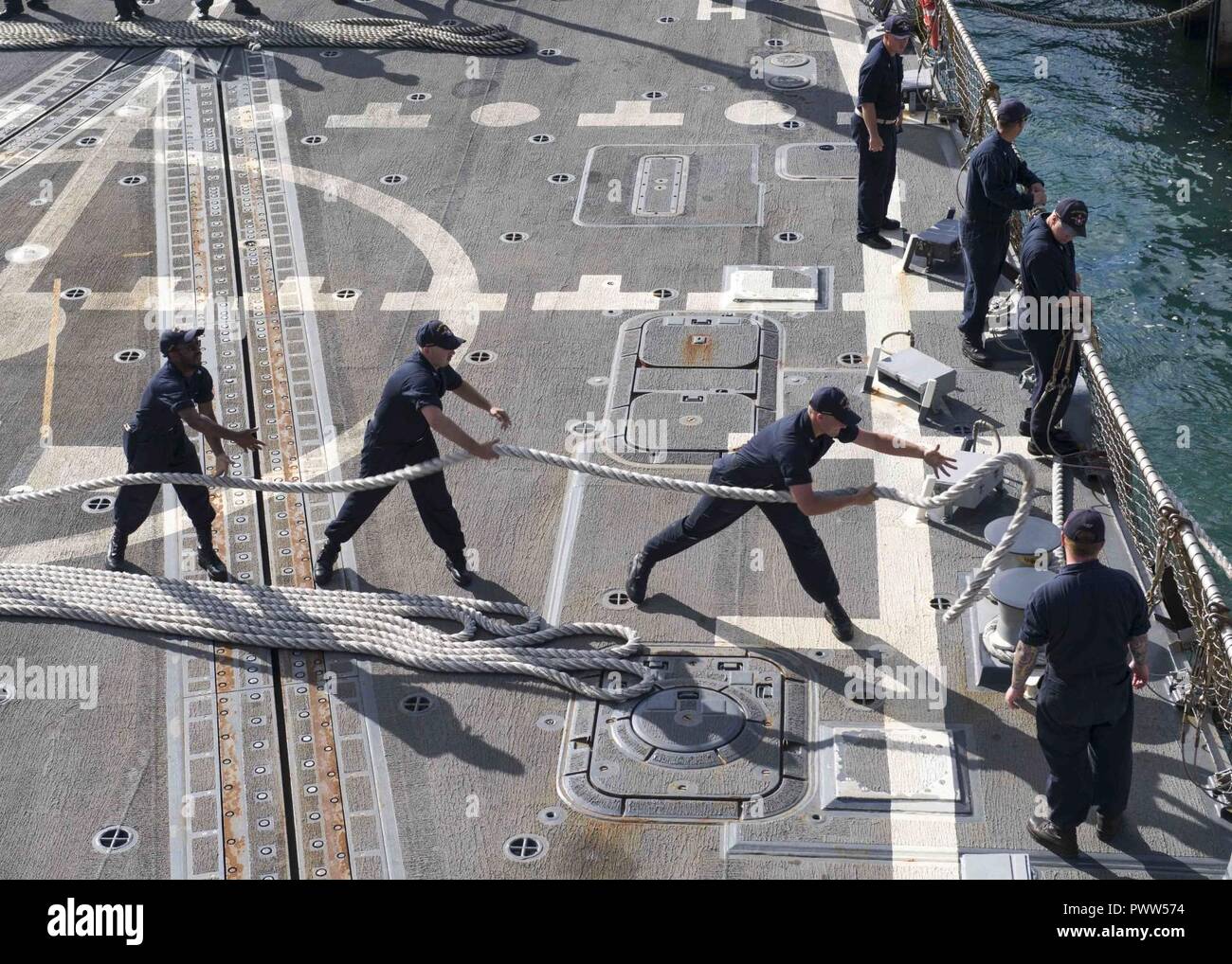 PEARL HARBOR (June 27, 2017) Sailors, assigned to the Arleigh Burke ...