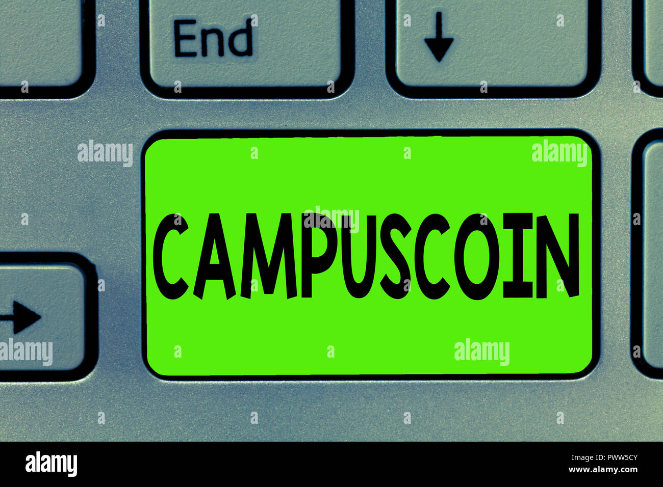 Handwriting text writing Campuscoin. Concept meaning Decentralized ...