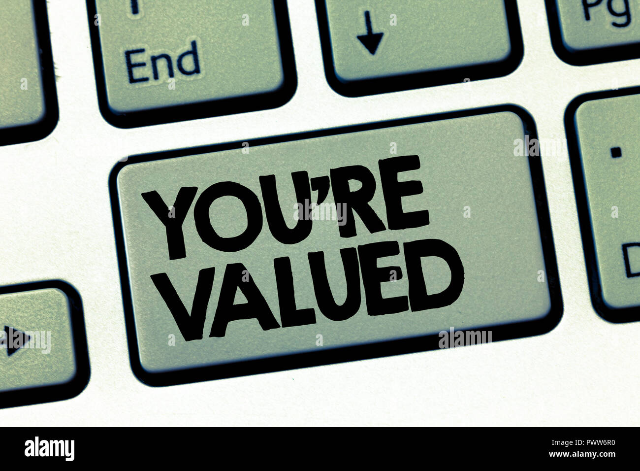 Text sign showing You re are Valued. Conceptual photo Sense of worth in ...