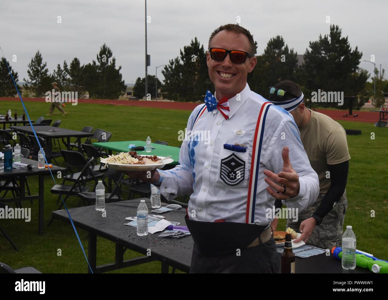Master Sgt. Justin Halterman, 4th Space Operations Squadron, flaunts ...