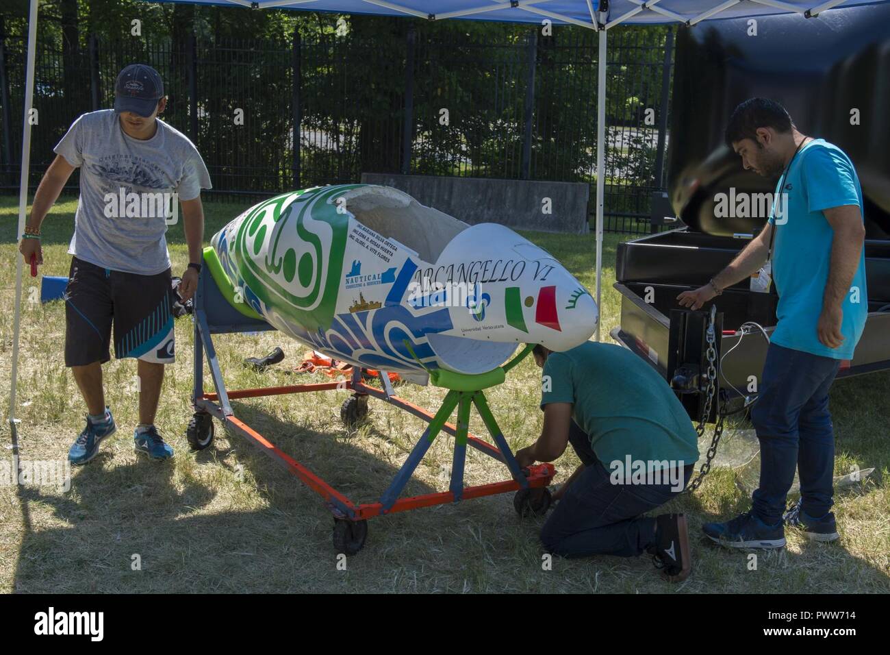 Fifth day of the International Human-Powered Submarine Races in the ...