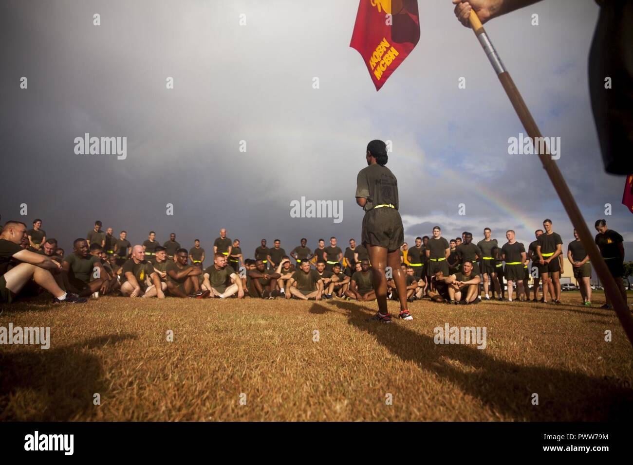 Lt. Col. Marshalee E. Clarke, the commanding officer of Headquarters ...
