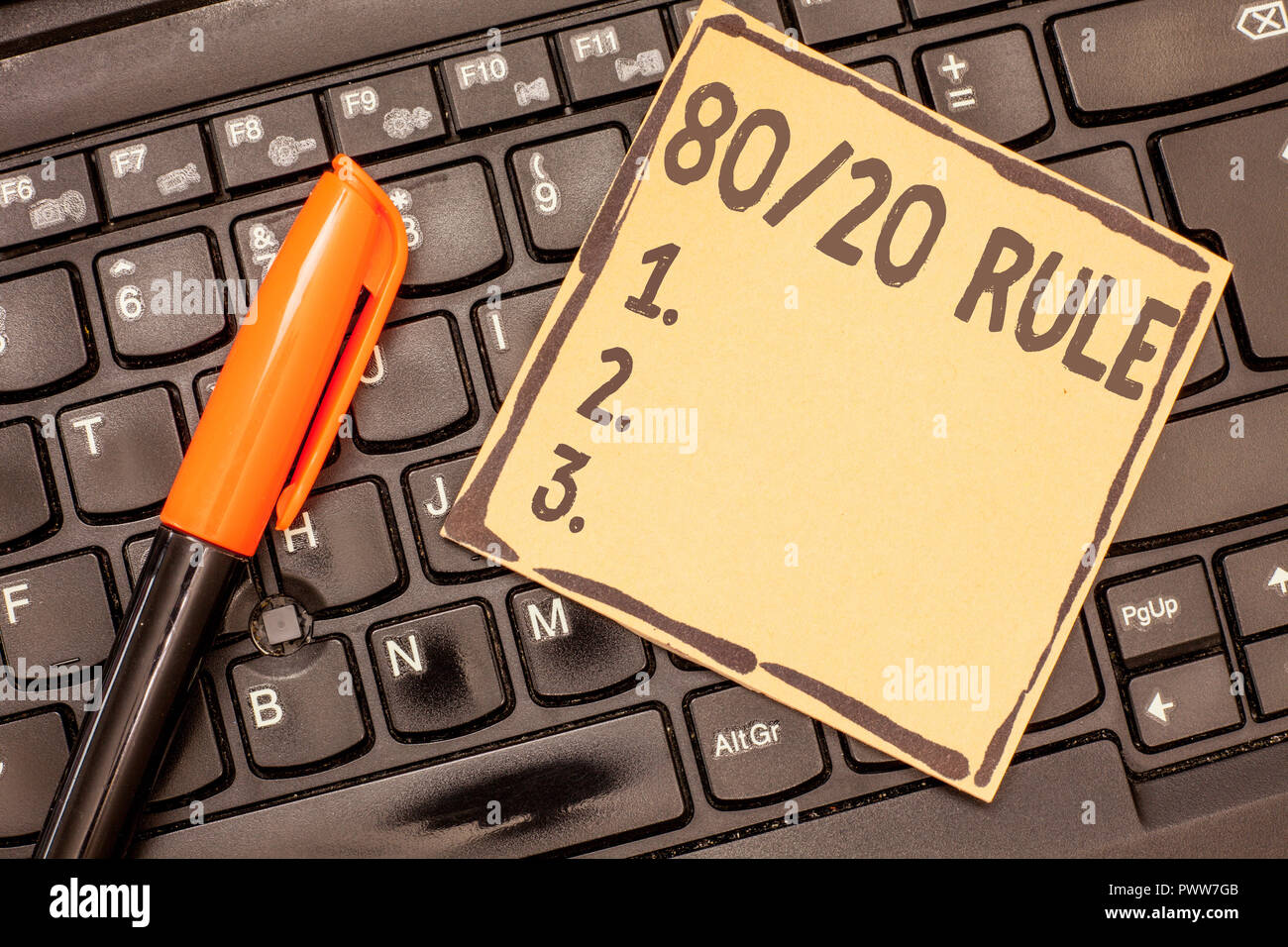 Conceptual hand writing showing 80 20 Rule. Business photo showcasing ...