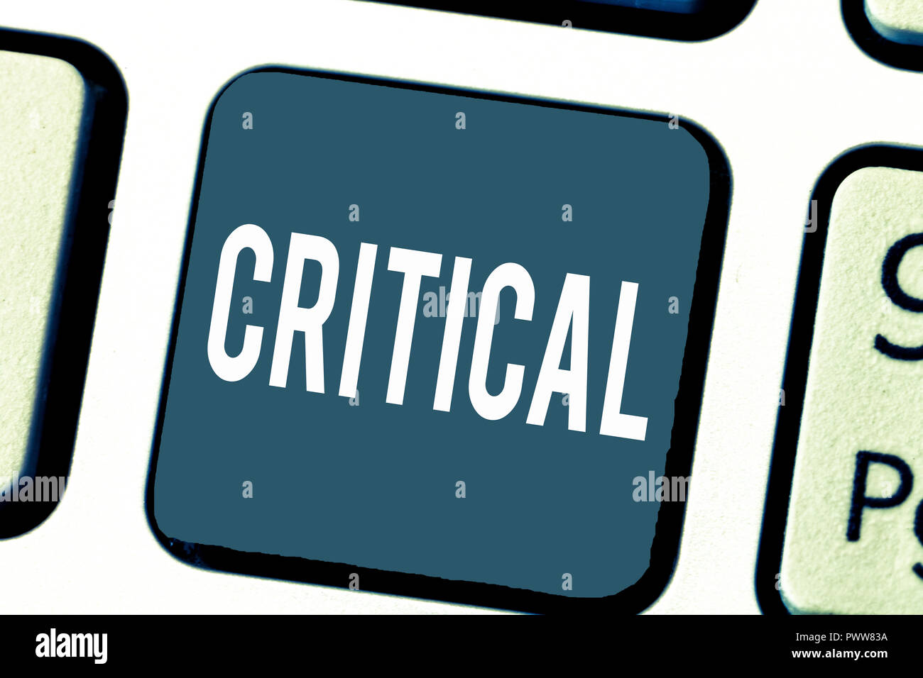 Handwriting text Critical. Concept meaning expressing adverse ...