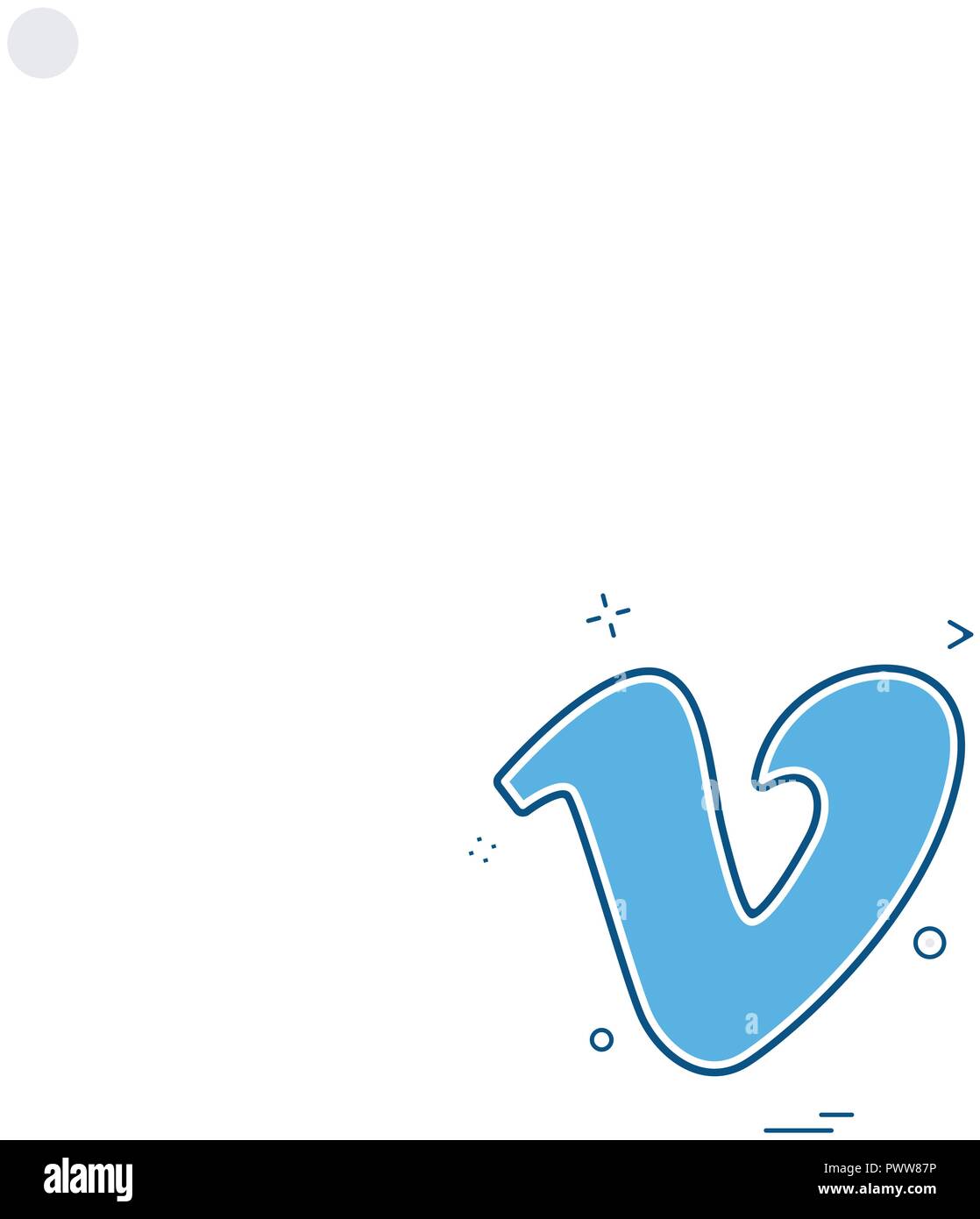 Vimeo icon design vector Stock Vector Image & Art - Alamy