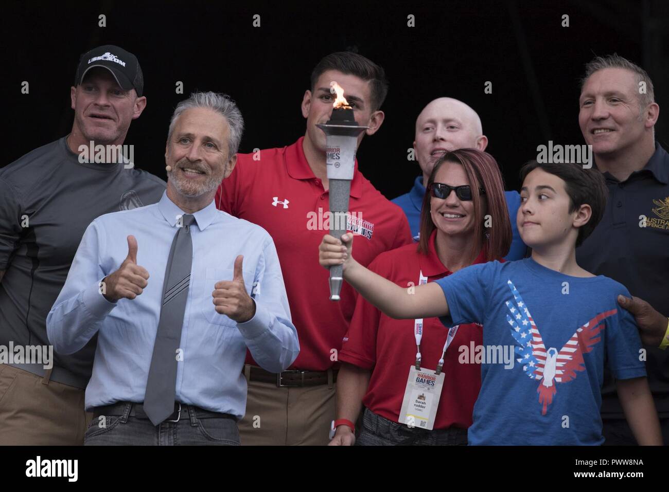 Jon stewart and his son hi-res stock photography and images - Alamy