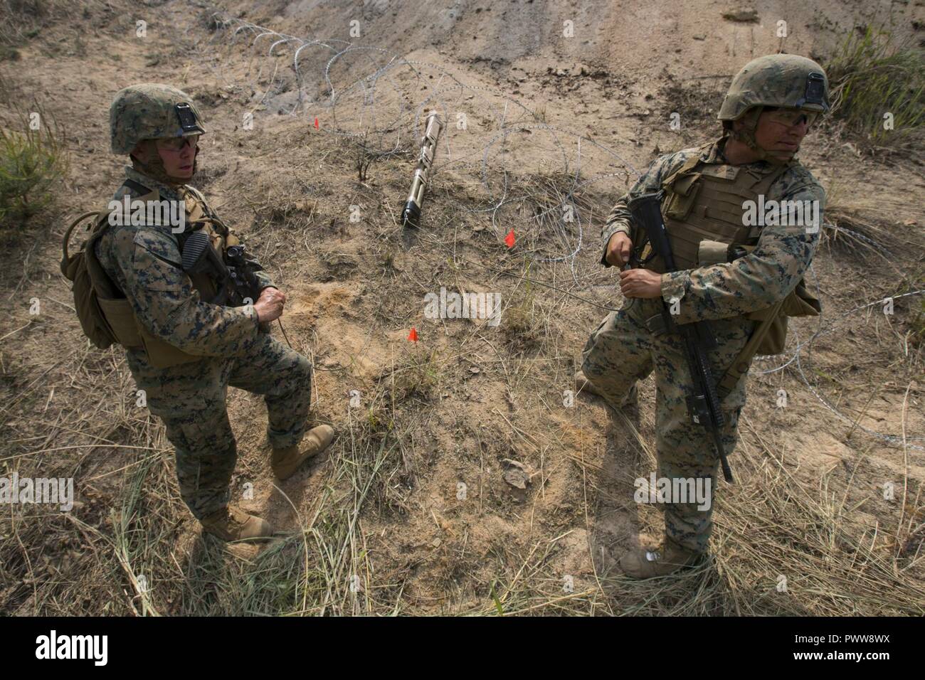 U.S. Marines assigned to Weapons Company, 3rd battalion, 8th Marine ...