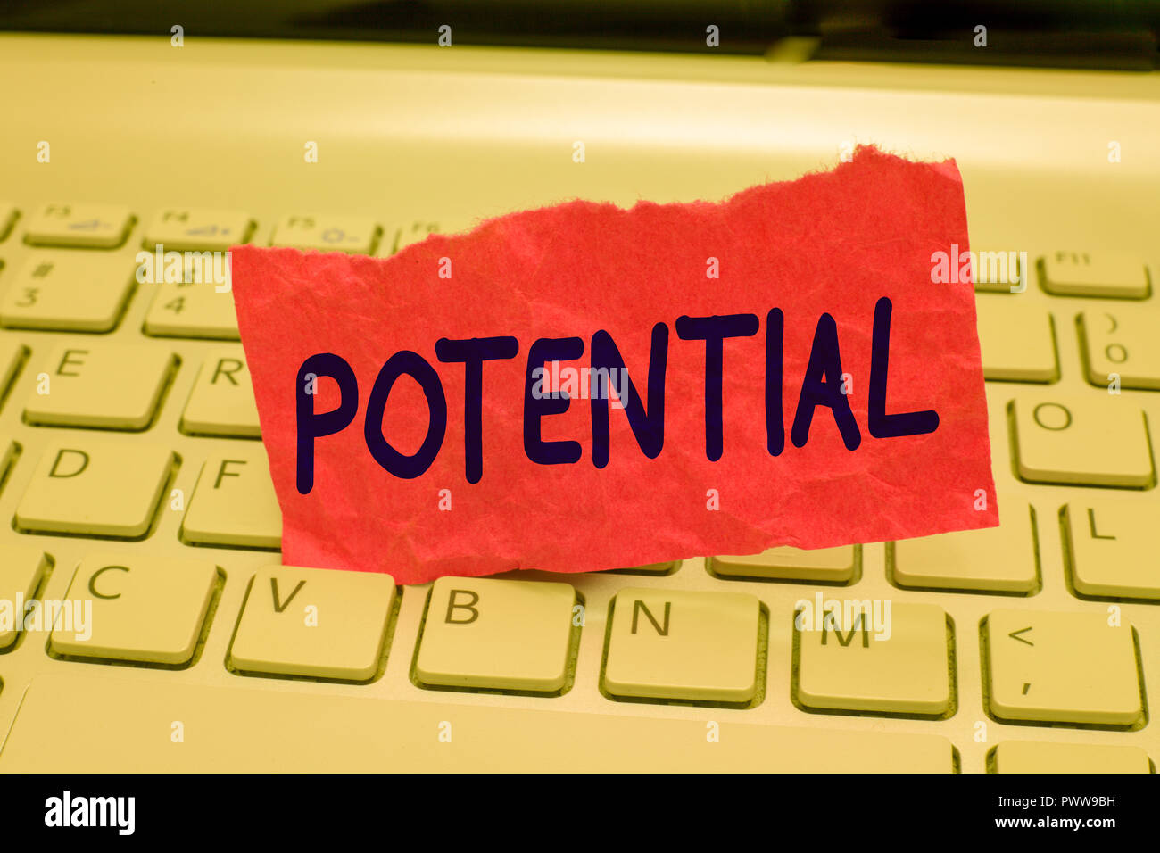 Writing note showing Potential. Business photo showcasing Latent ...