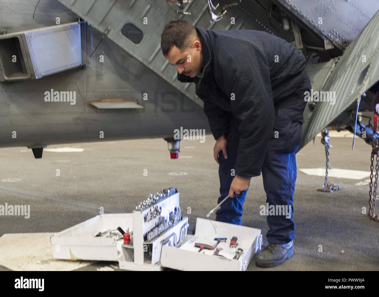 CORAL SEA (July 3, 2017) Aviation Structural Mechanic 2nd Class Sam ...