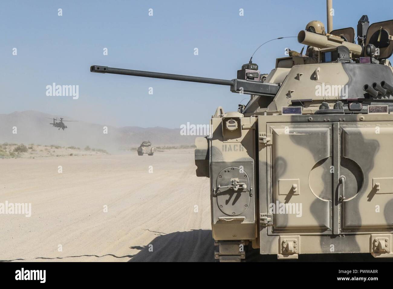 FORT IRWIN, Calif. – Vehicles from Coldsteel Troop, 1st Squadron, 11th ...