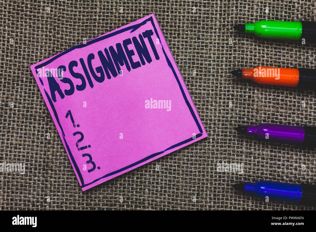 Conceptual hand writing showing Assignment. Business photo showcasing ...