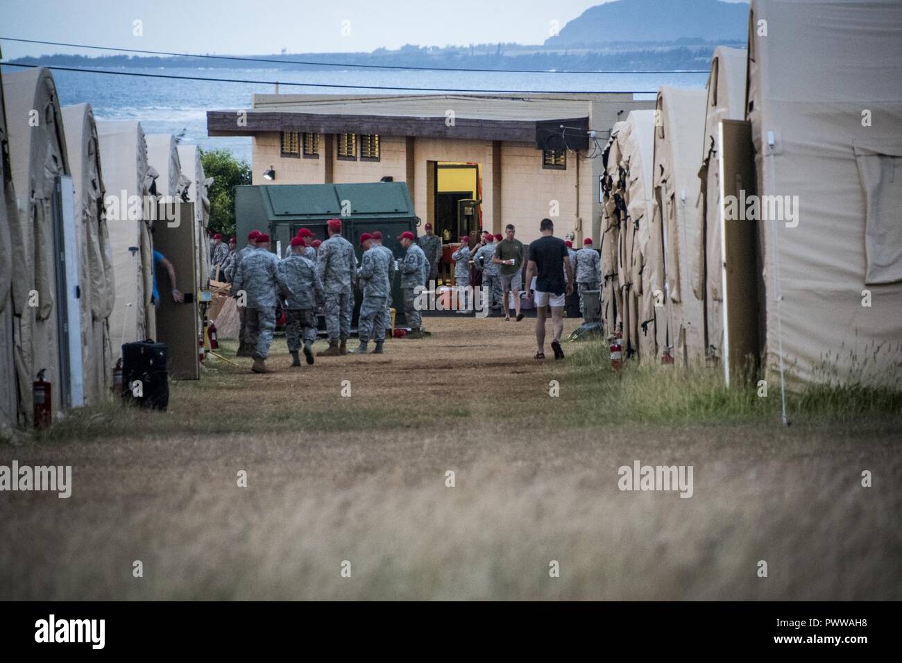 Ohio Air National Guard members get ready for the day. The members from ...