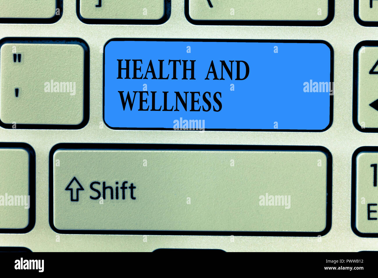 Handwriting text writing Health And Wellness. Concept meaning state of ...
