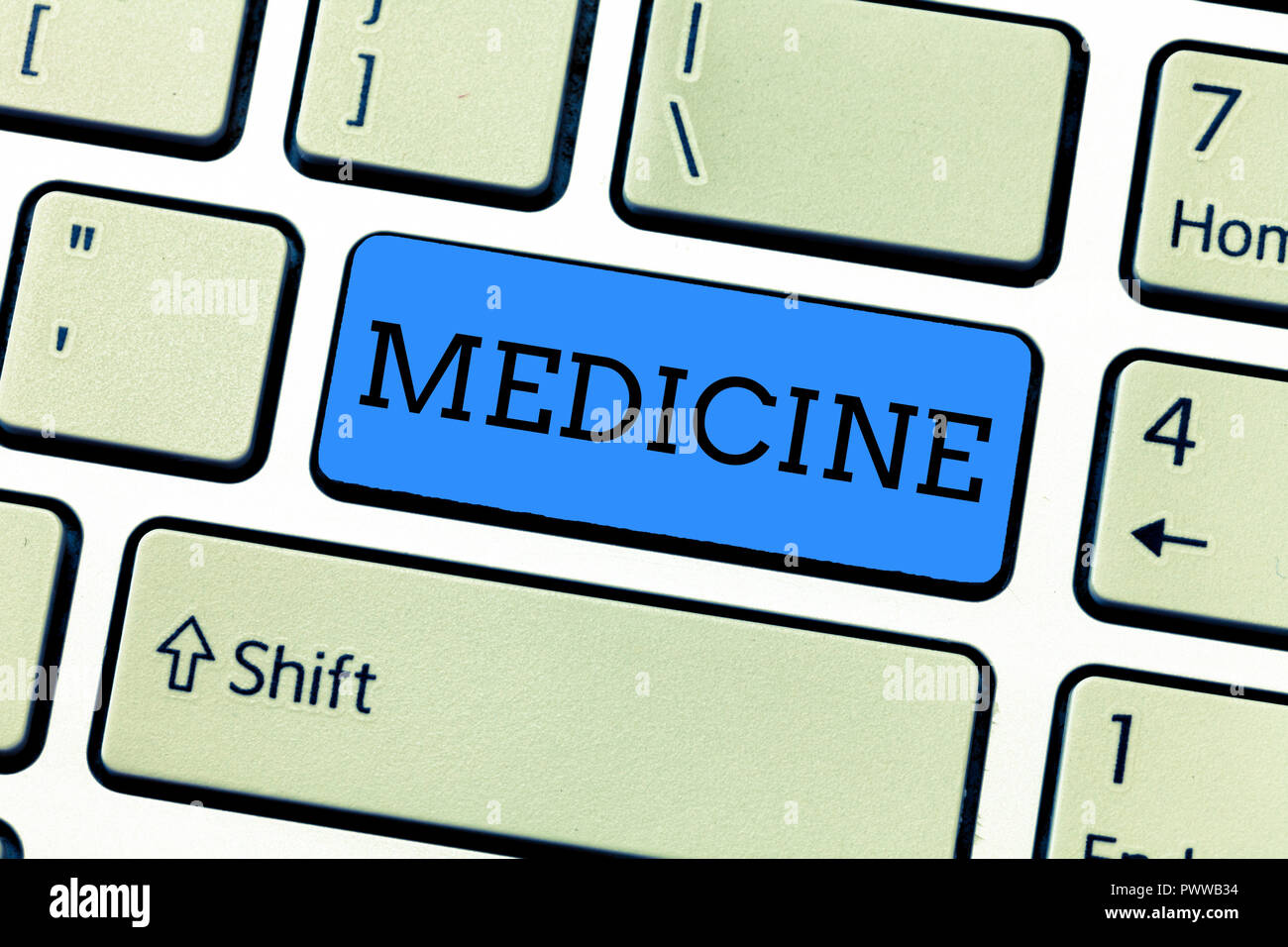 Handwriting text writing Medicine. Concept meaning A substance or ...