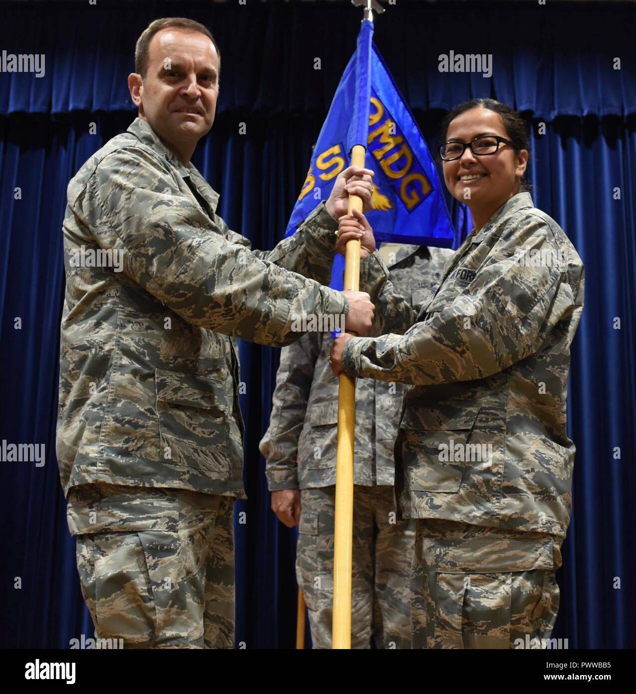 U.S. Air Force Lt. Col. Jennifer Lavergne (right), 39th Medical Support ...
